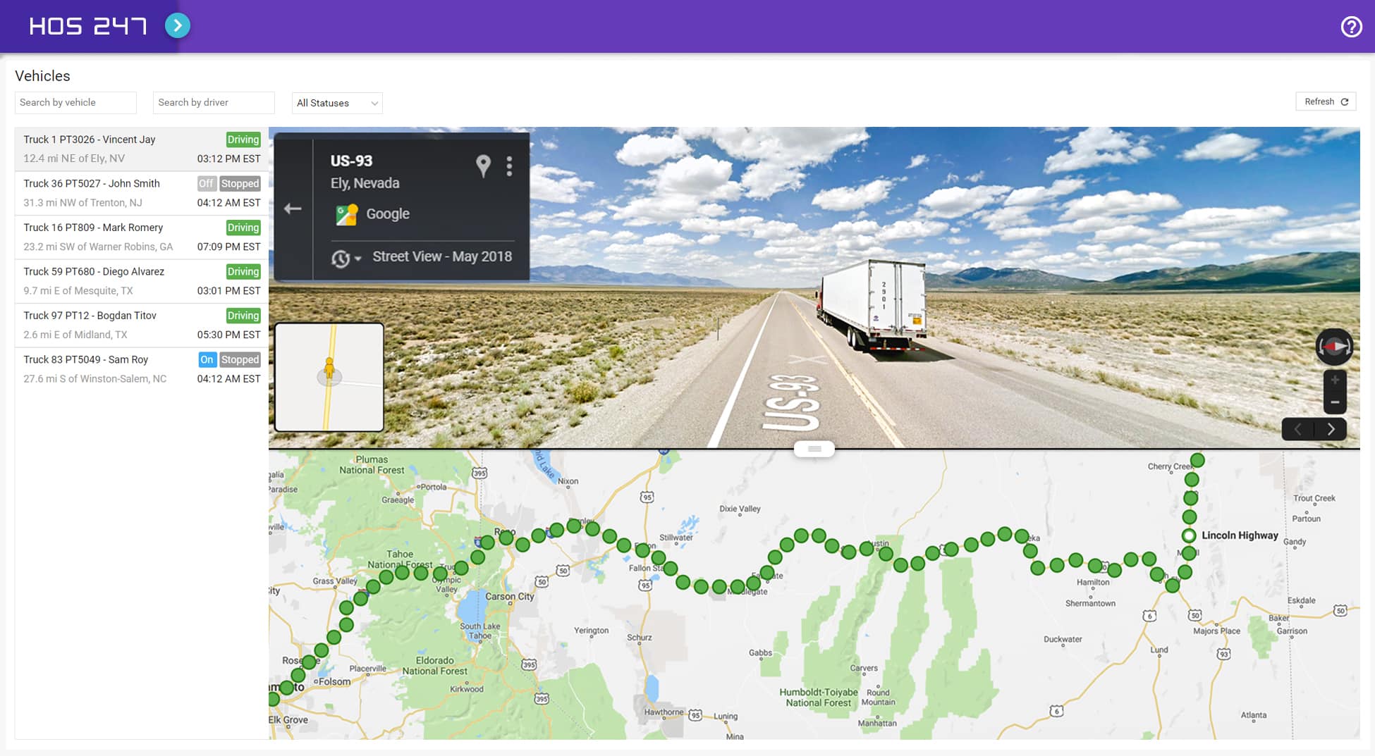 GPS Tracking System for Fleet | HOS247